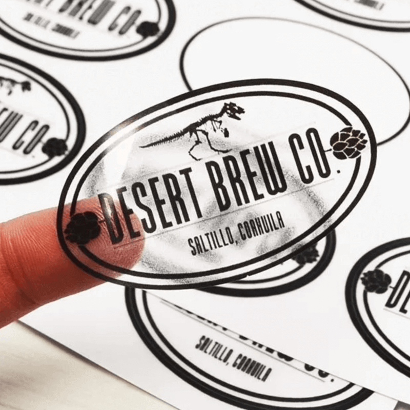 Custom Transparent Label for products printing online