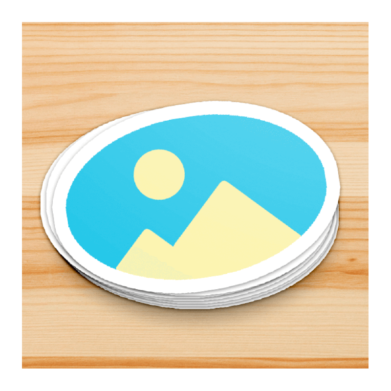 Oval Custom Stickers Die Cut - Laminated Custom Stickers